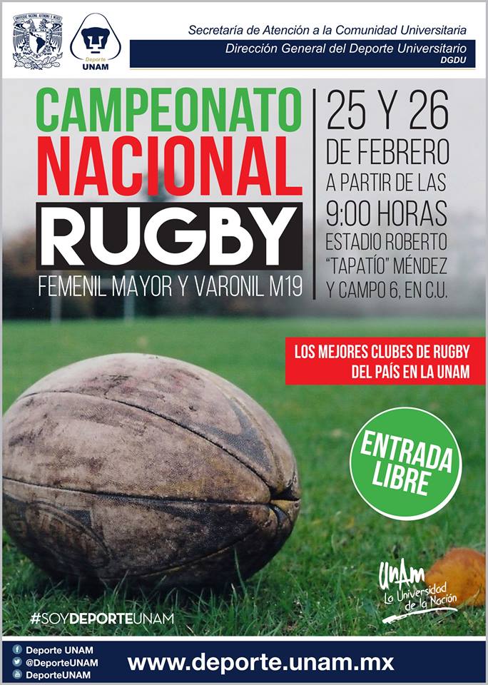 La UNAM, sede del Campeonato Nacional de Rugby - UNAM Global